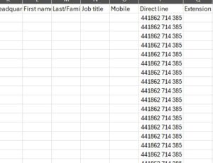 Best practices for storing phone numbers in CSV - Telemanager CRM